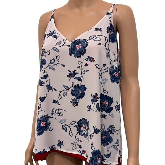 White House Black Market | Tops | Whbm Large Reversible Floral Strappy Cami Top Blouse Ts 2365 ...